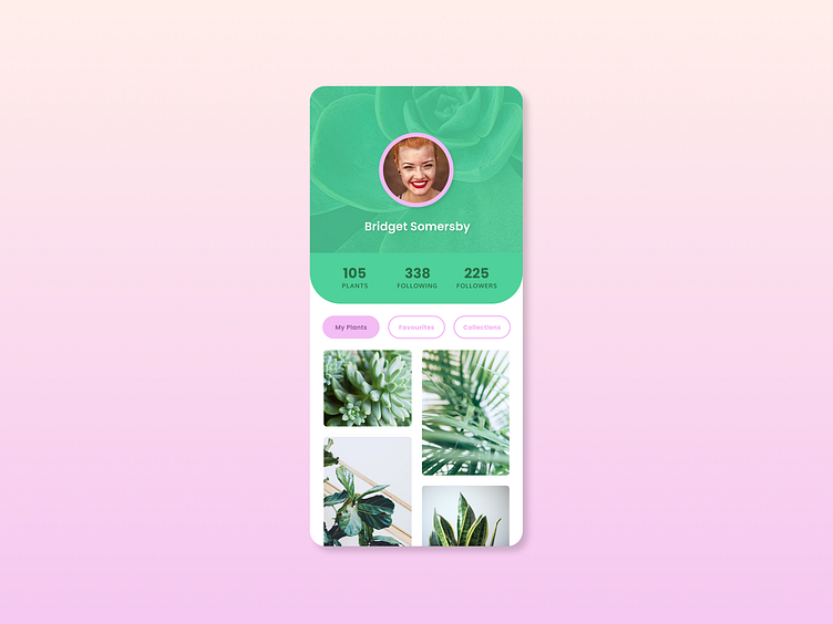 Daily UI :: 006 – Social Profile by Mary Faber on Dribbble