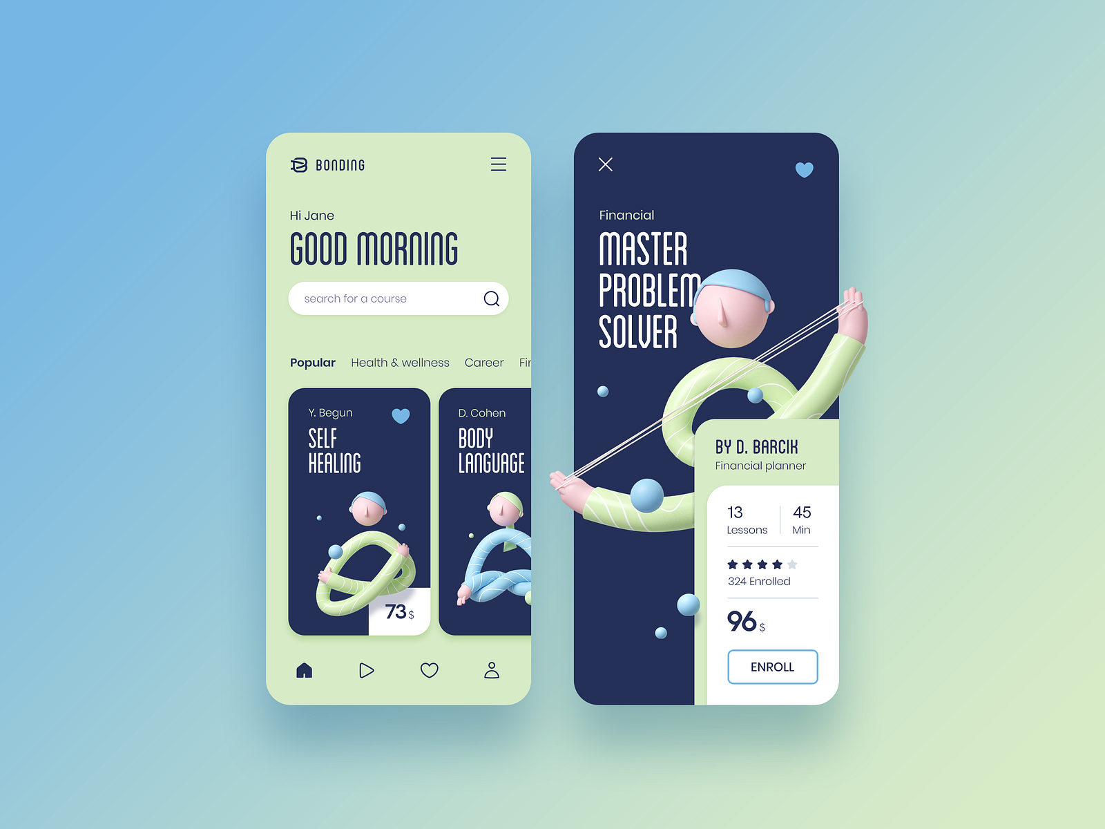 Bonding App by Ronen Cohen on Dribbble