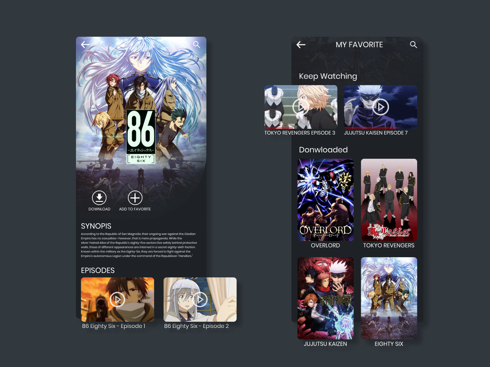 Anime Streaming App UI by Indra Bhekti Utomo on Dribbble