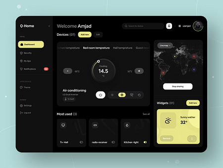 Smart Home Dashboard designs, themes, templates and downloadable ...
