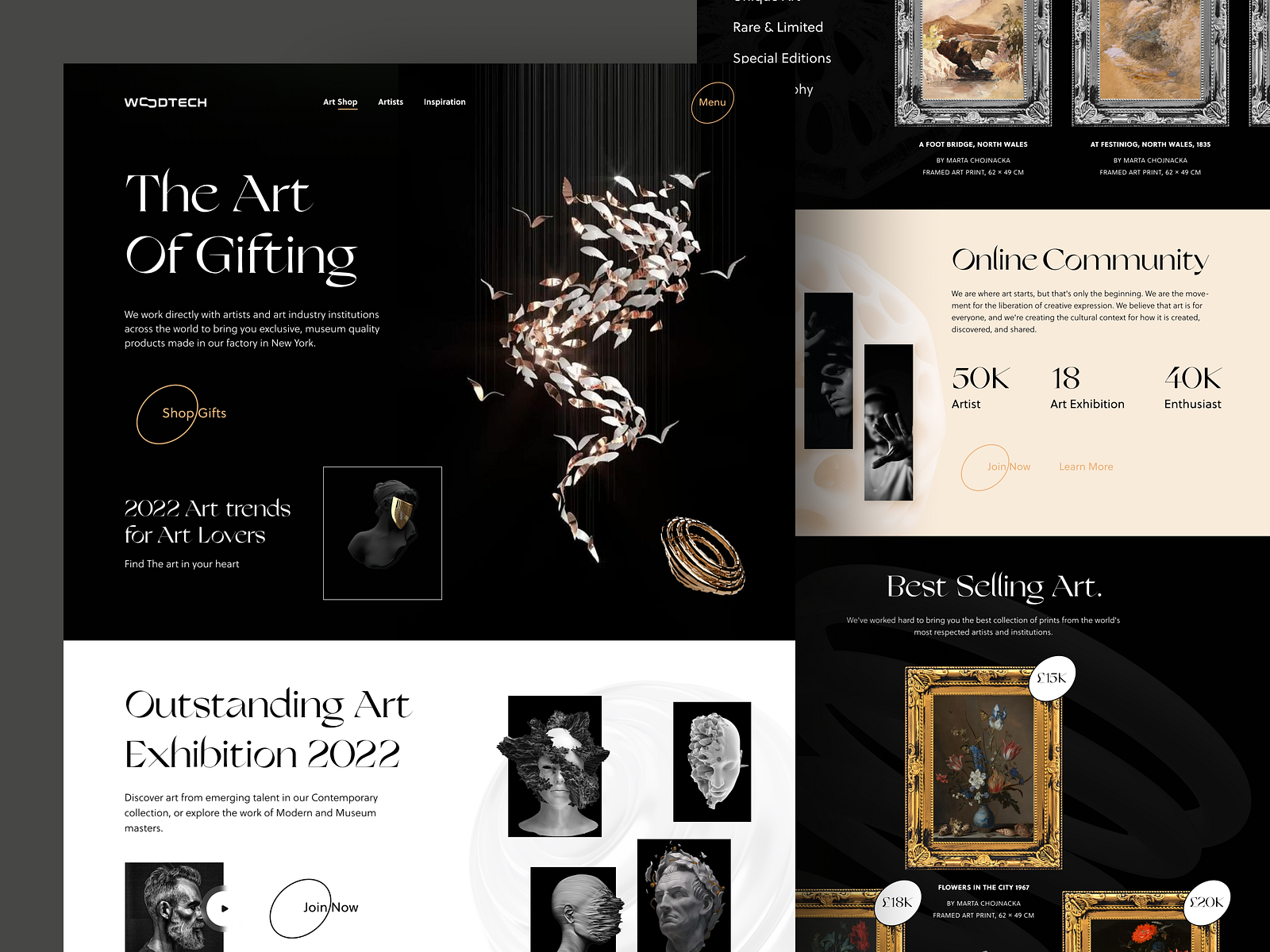 Art Work Web Site Design: Landing Page / Home Page UI by Sajon for Orix ...