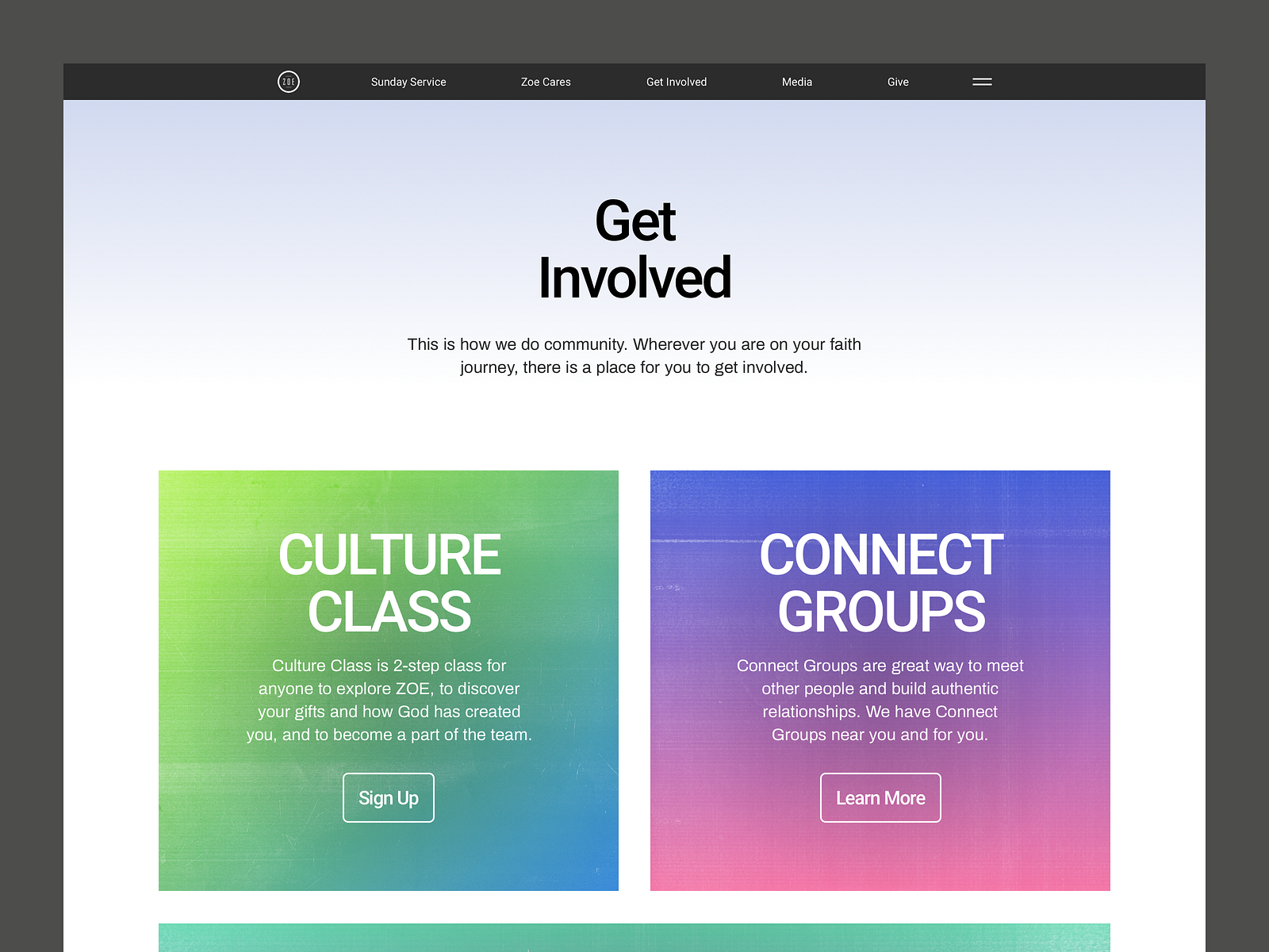 Get Involved Page by Vlad Radchenko on Dribbble