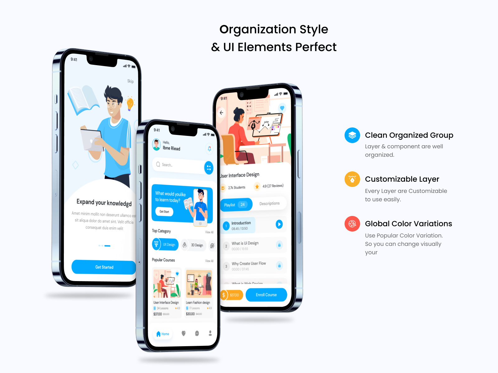 Online Course App | UI Design by Ibne Riead for Pixel Navy Agency on ...