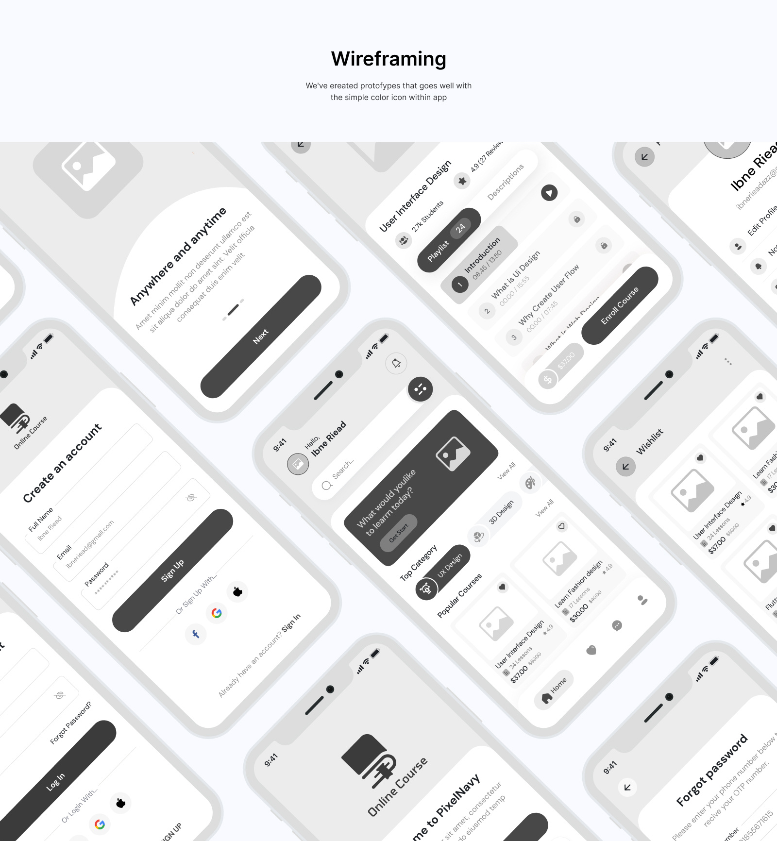 Online Course App | UI Design by Ibne Riead for Pixel Navy Agency on ...