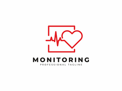 Monitoring Heart Life Logo by iRussu on Dribbble