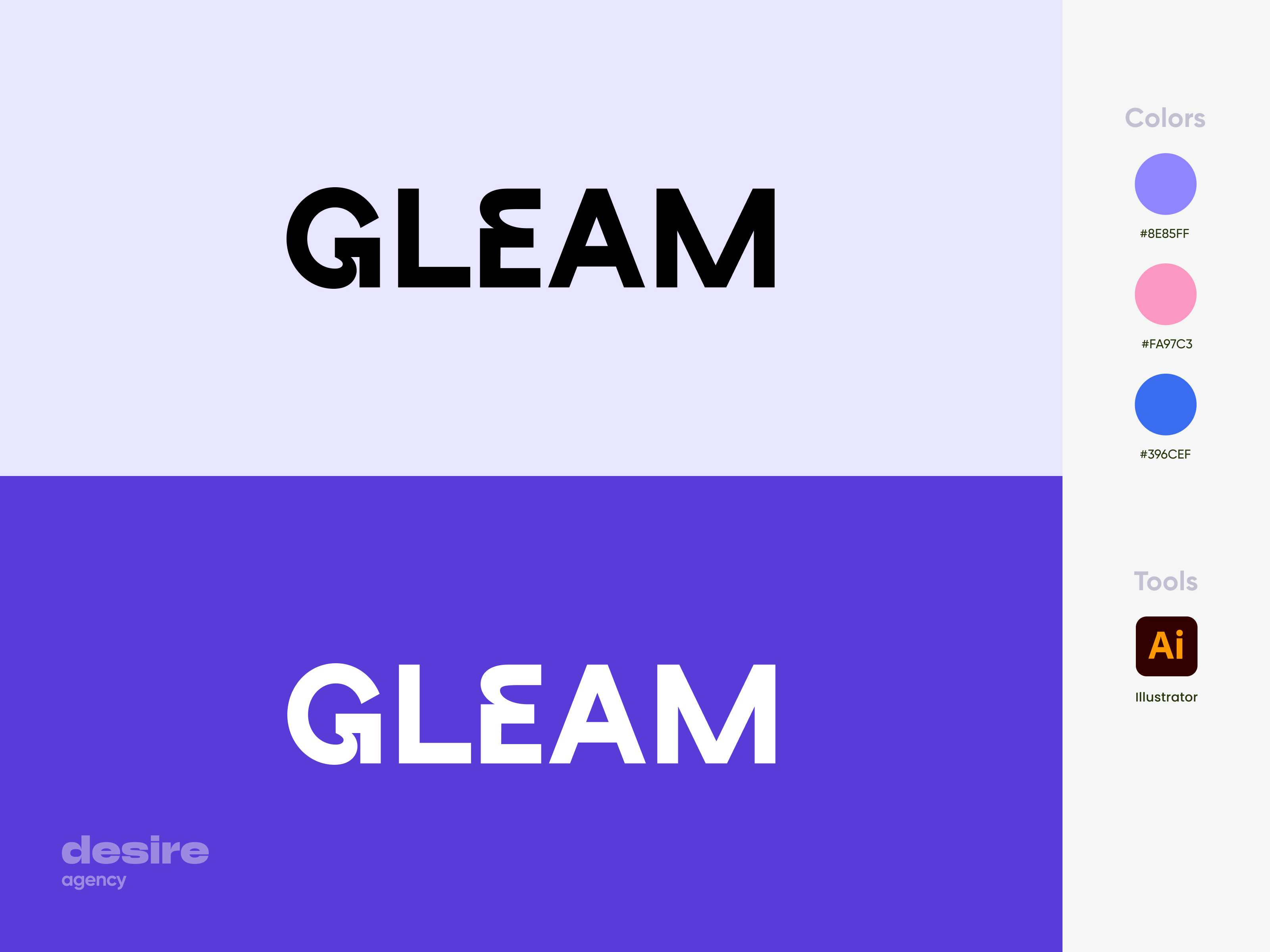 Logo | Gleam by Desire Creative Agency for Desire Creative on Dribbble