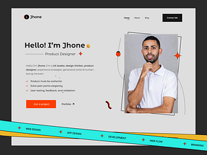 Personal portfolio landing page by Madhu Miah on Dribbble