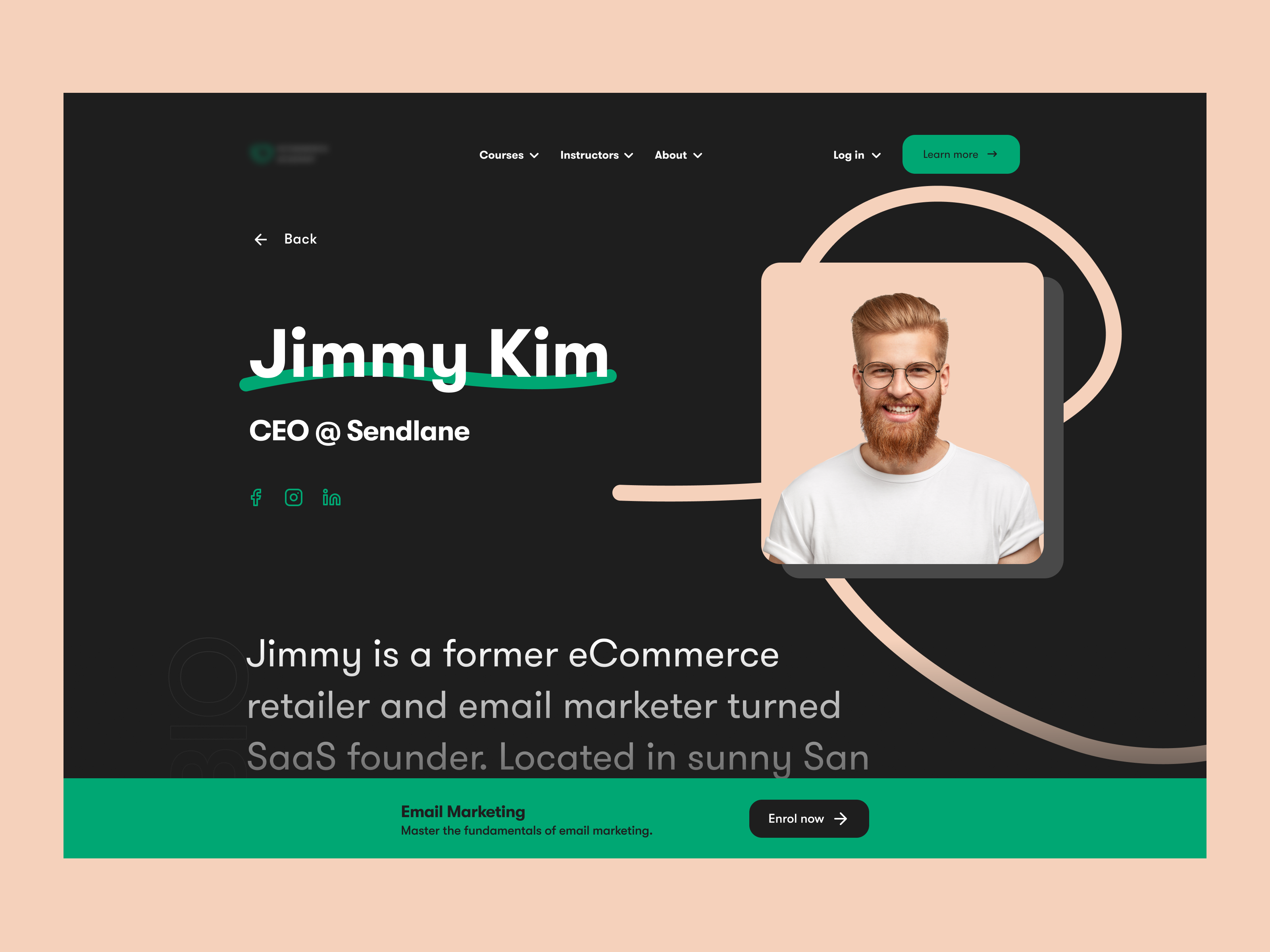 Marketer Profile Web by Borkat Ullah for Sadax Studio on Dribbble