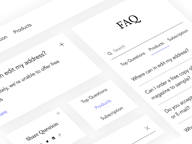 Official Wix FAQ App Redesign by Yarden Schreiber on Dribbble