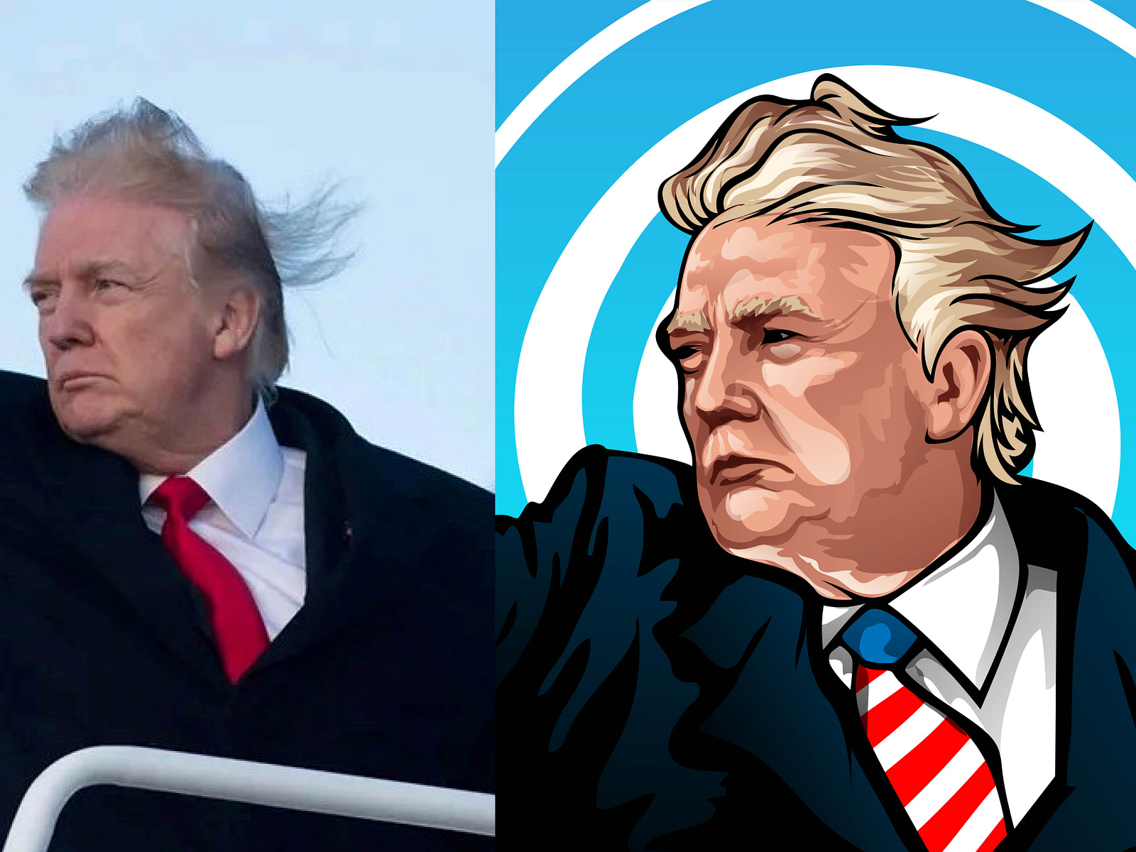 Donald Trump US President Illustration by Ash@Subha on Dribbble