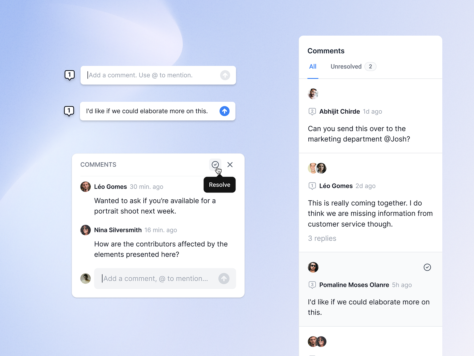 Annotation & Comments Components by usrnk1 on Dribbble