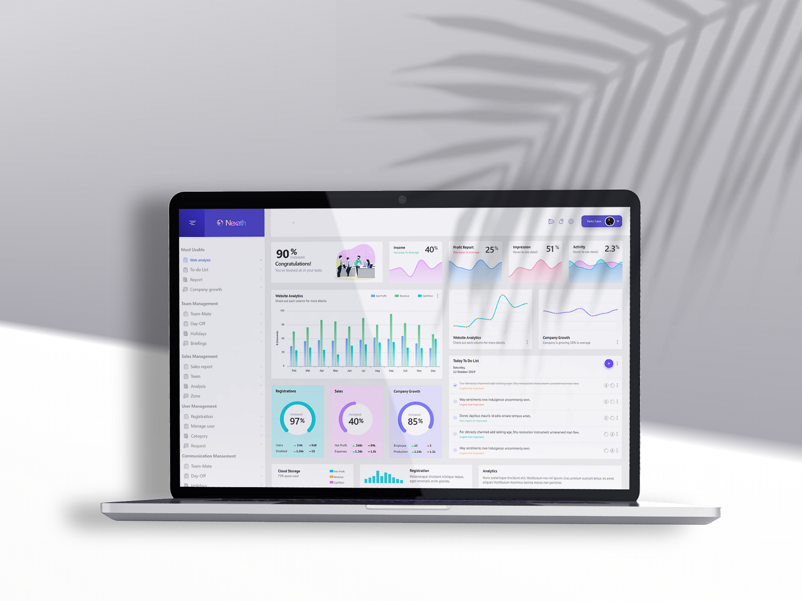 Paperless office Dashboard by Abdullah A. Mamun on Dribbble
