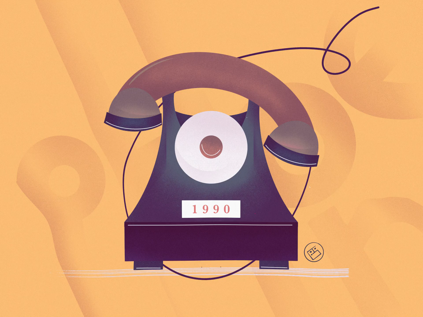 Old phone illustration by George Samuel on Dribbble