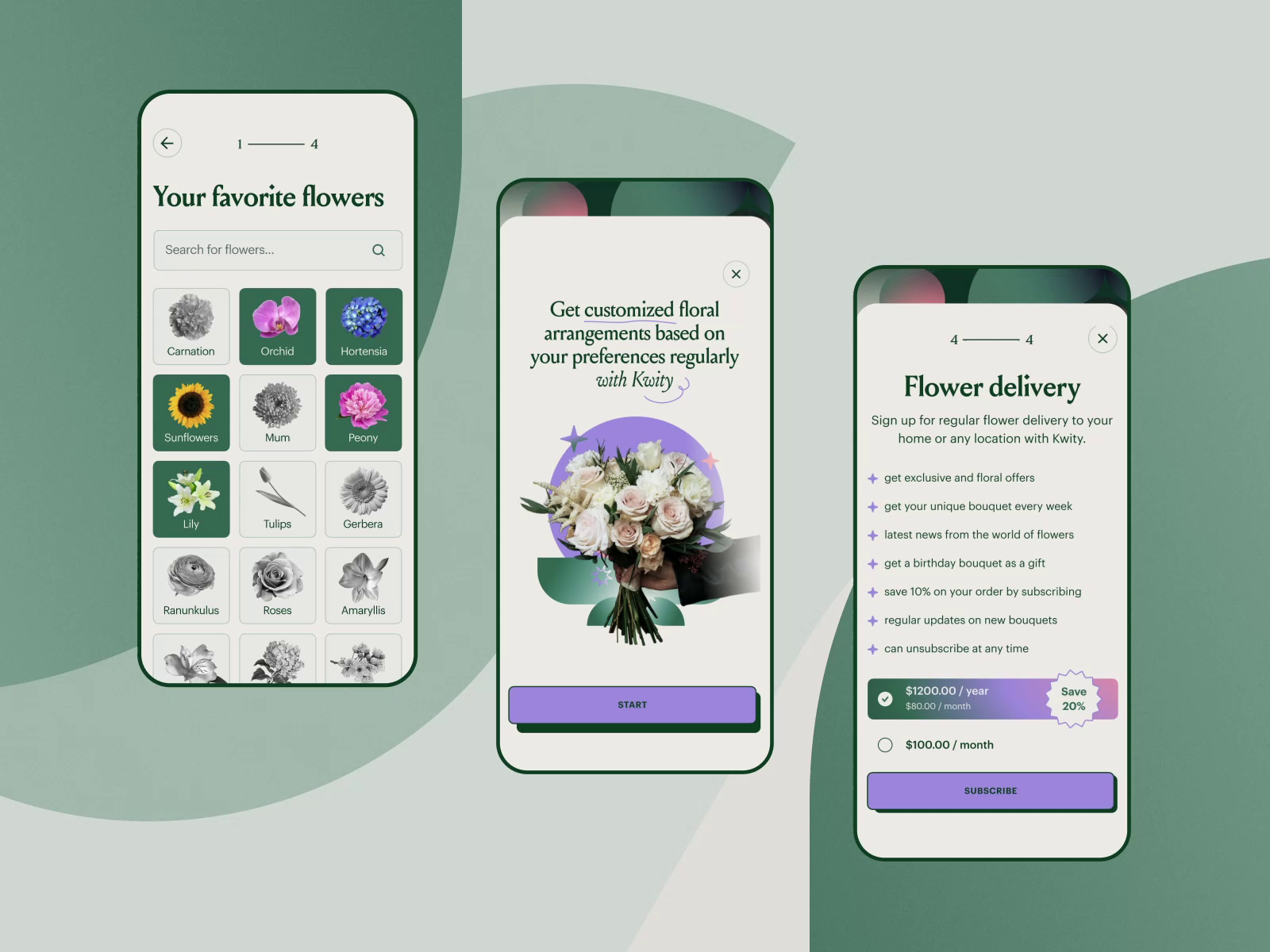 Flower Store App Interactions by tubik UX for tubik on Dribbble