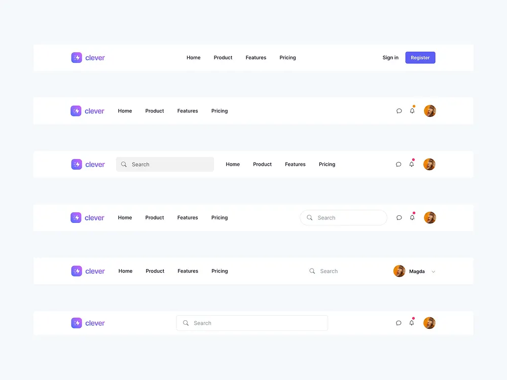 Browse thousands of Navbar images for design inspiration | Dribbble