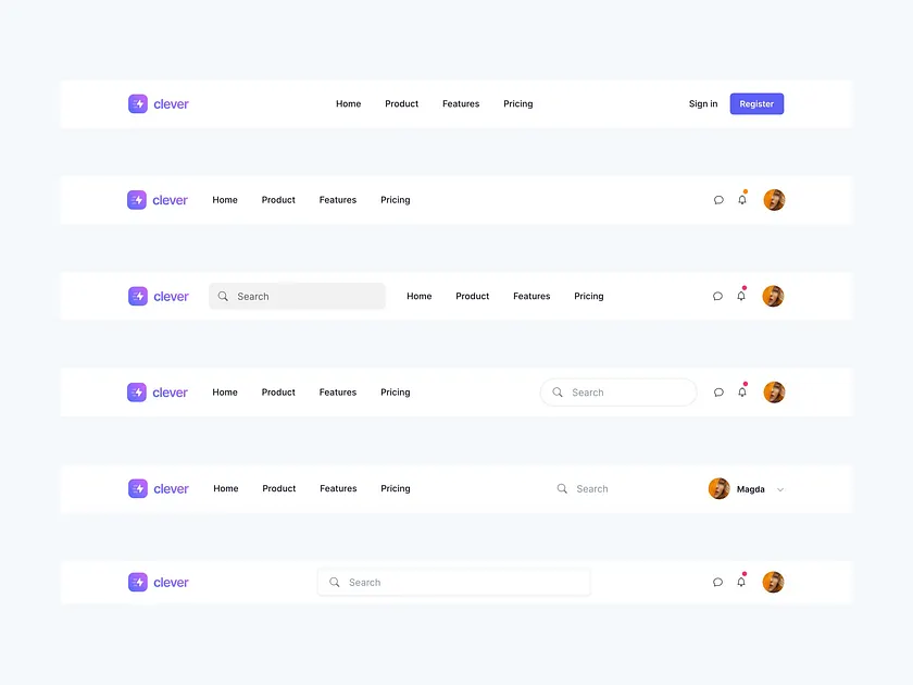 Browse thousands of Navbar images for design inspiration | Dribbble