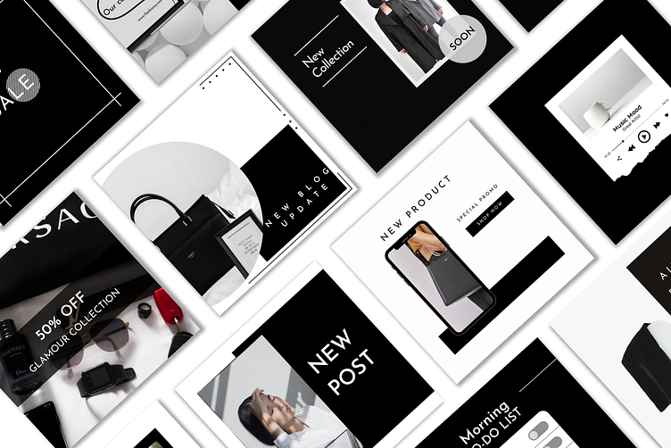 Black and White Instagram Templates by Ivanka on Dribbble