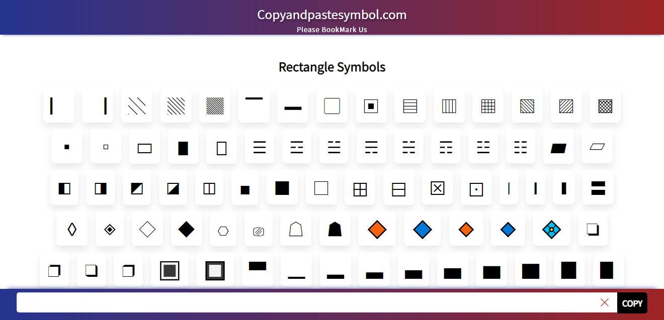 Rectangle Symbols by Copy And Paste Symbols on Dribbble