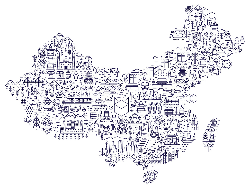 China Travel Map by Alex Krugli on Dribbble