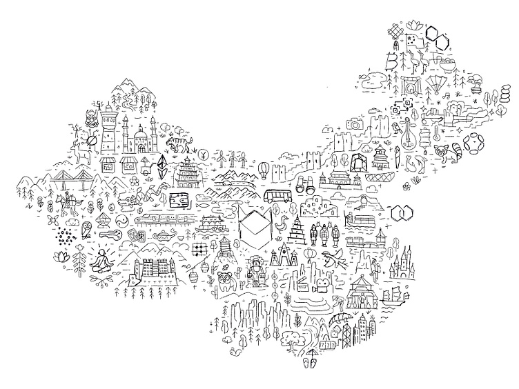 China Travel Map by Alex Krugli on Dribbble