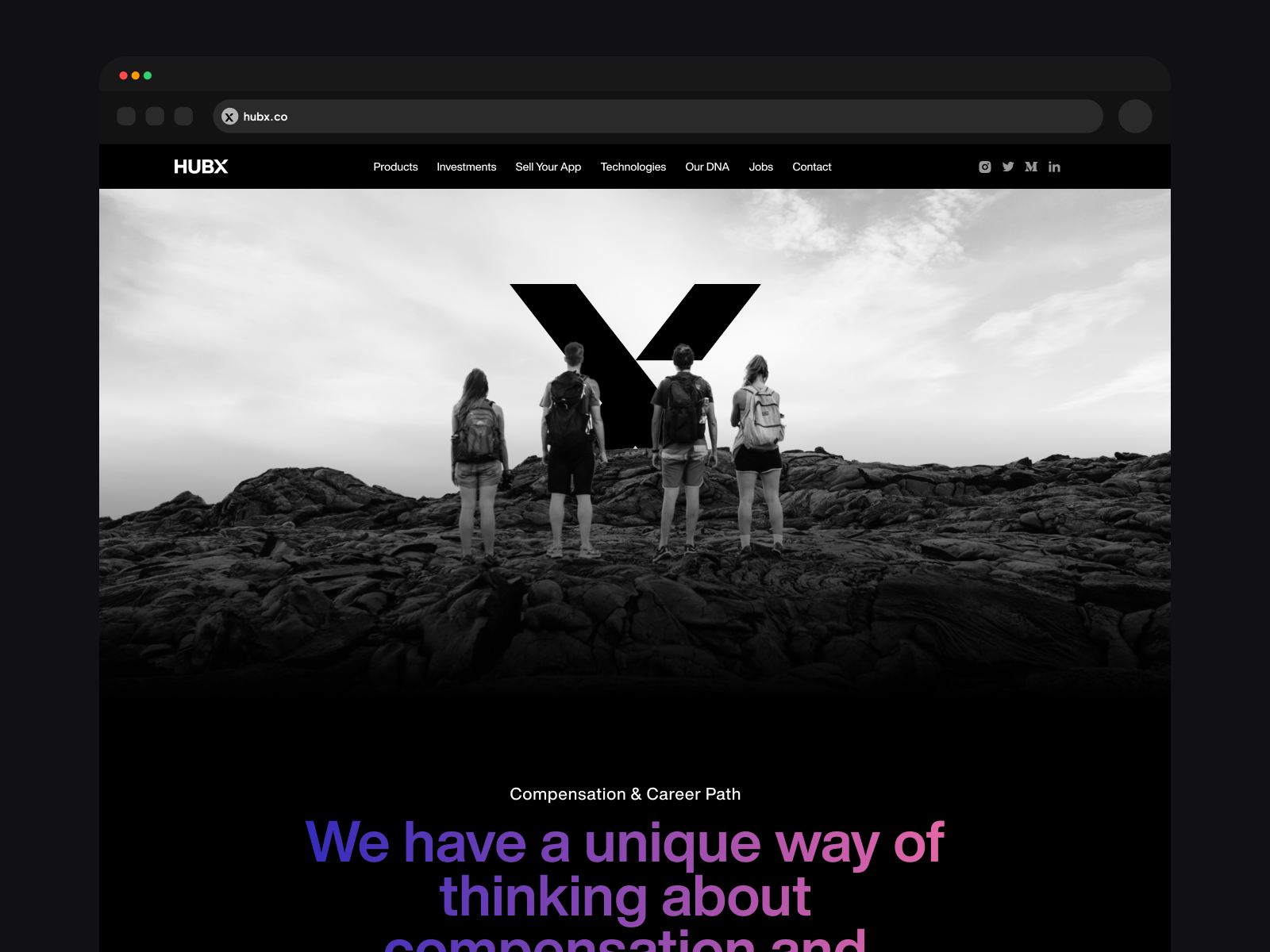 HUBX: Website Details by Sencer B. Yılmaz for creathive on Dribbble
