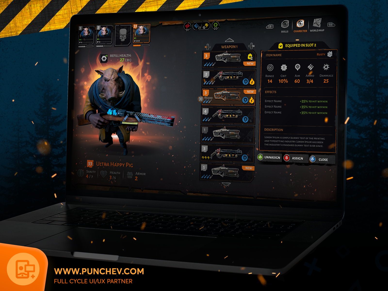 Mutant Year Zero: Road to Eden UI Design by PUNCHev Group on Dribbble