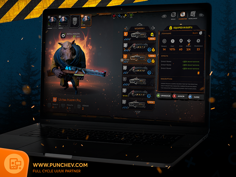 Mutant Year Zero: Road to Eden UI Design by PUNCHev Group on Dribbble