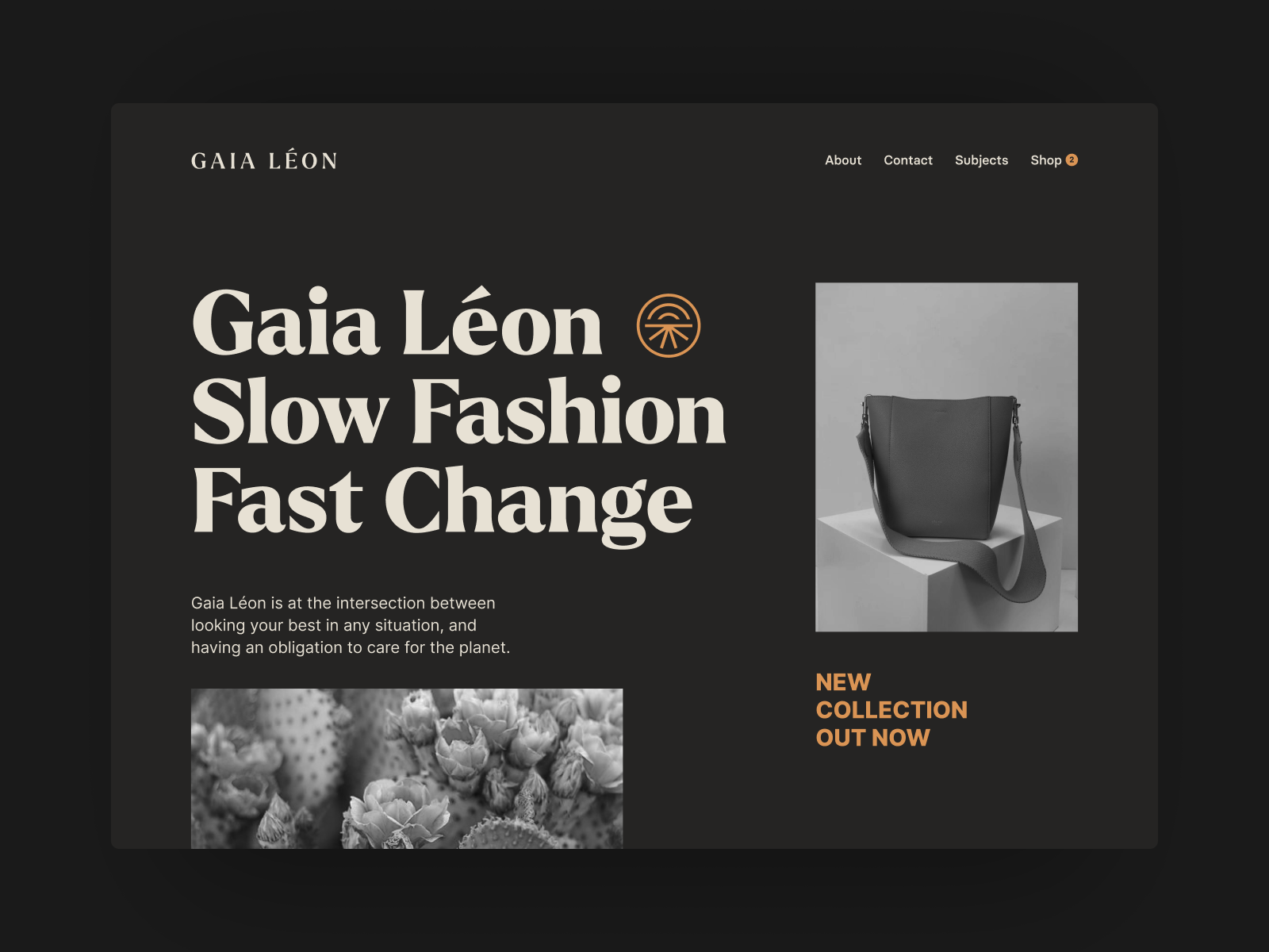 Gaia Léon – Sustainable Fashion Landing Page by Henry Gillis ⨀ on Dribbble
