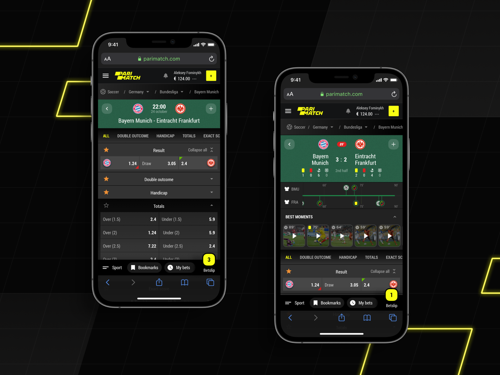Parimatch: Open Match Mobile by ALEXEY FMNH for Flatstudio on Dribbble