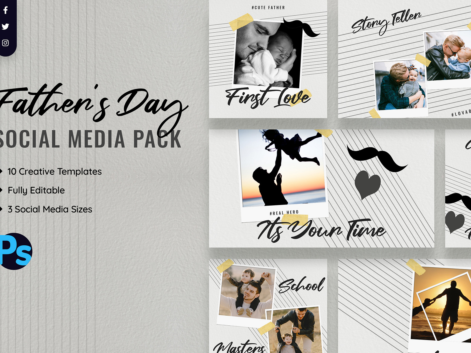 Father's Day Social Media Template by VictorThemes on Dribbble