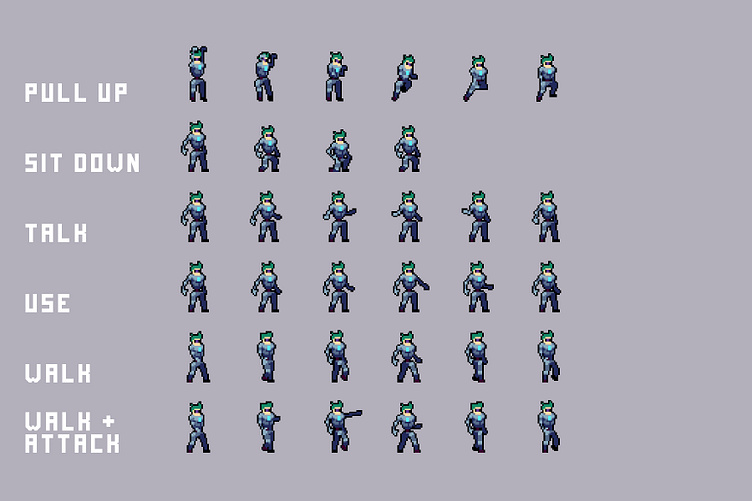 Free Extra Animations for Platformer Characters by 2D Game Assets on ...