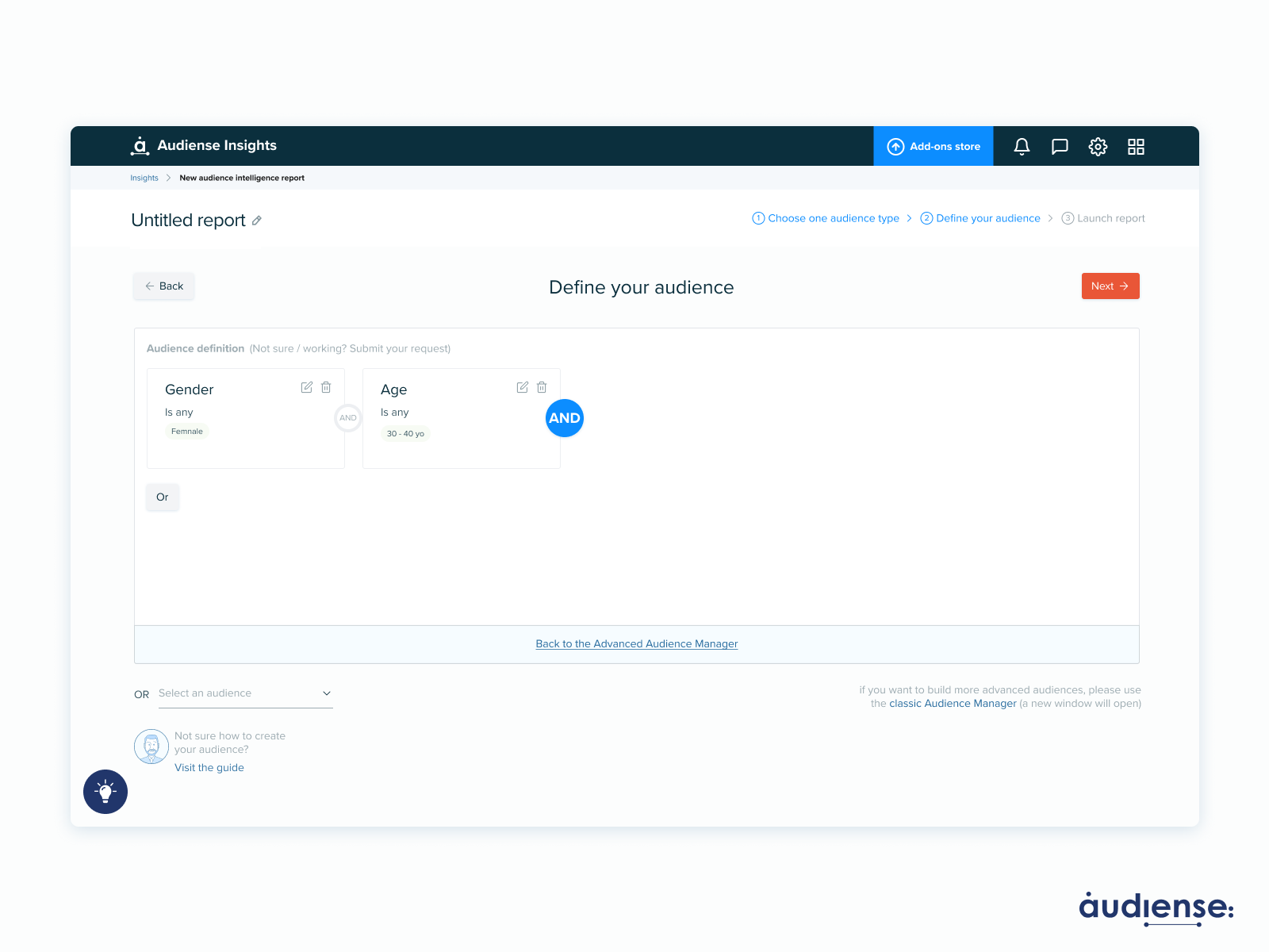 New wizard experience by Audiense Design team on Dribbble