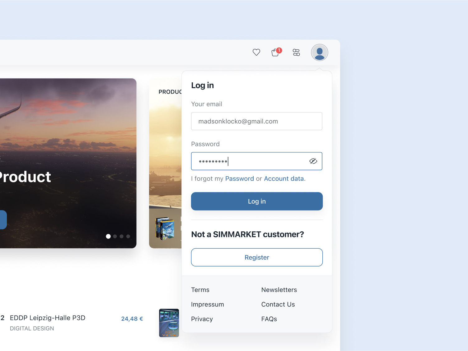 simMarket Desktop App Login by Concealed on Dribbble
