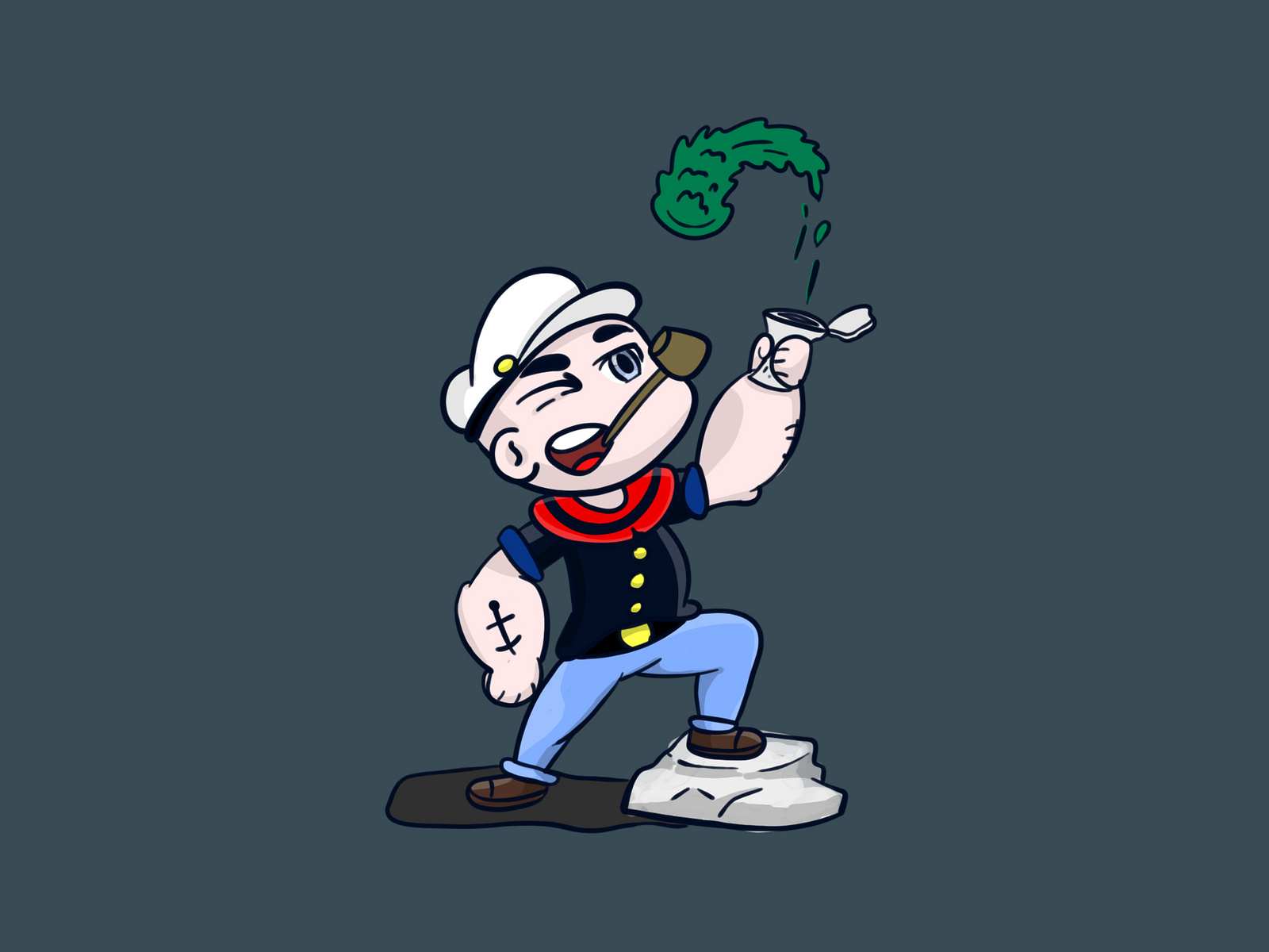 Chibi Popeye by fandi.creations on Dribbble