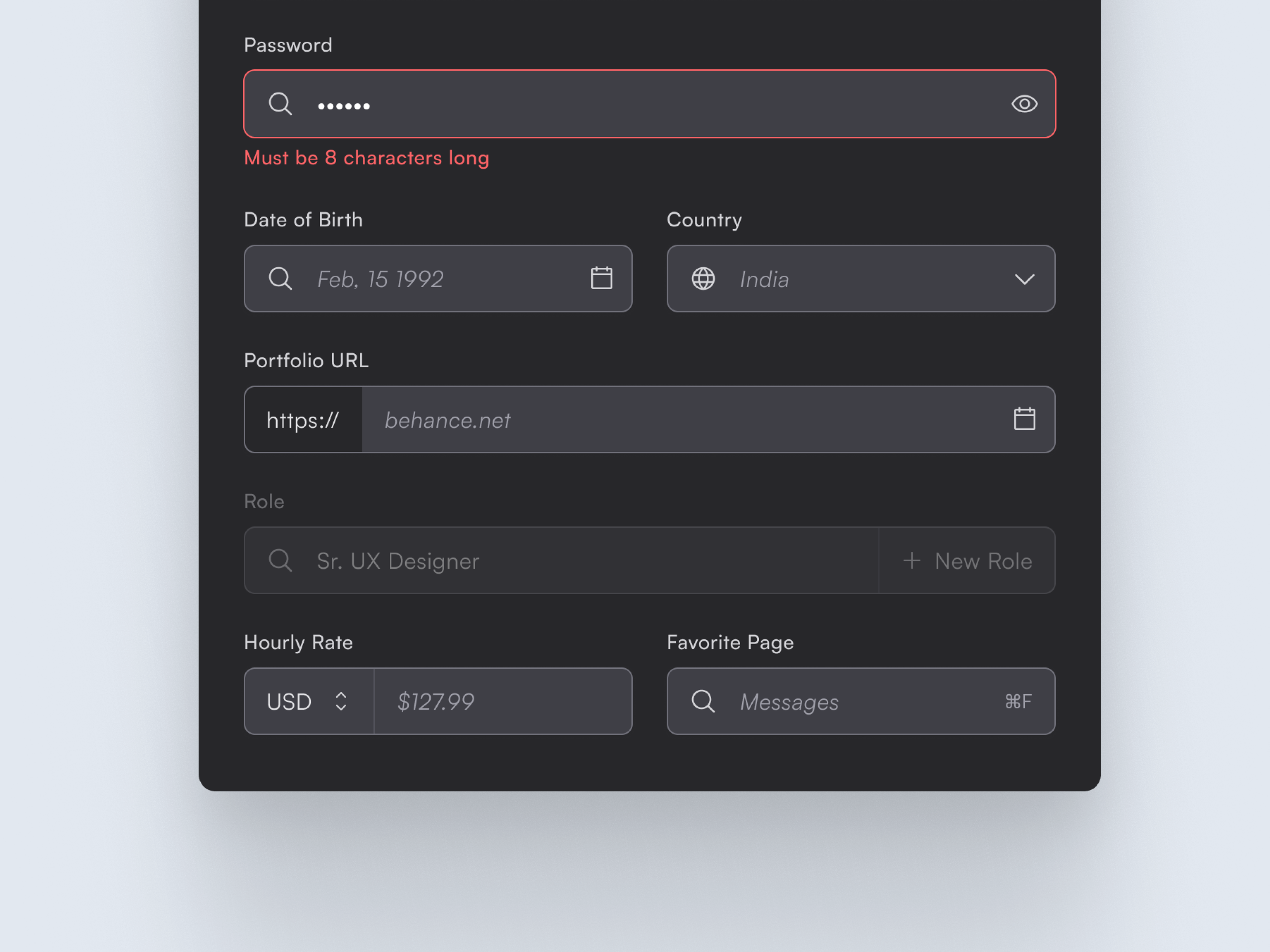 Building a Design System: Forms & Inputs by Viraj Zaveri on Dribbble