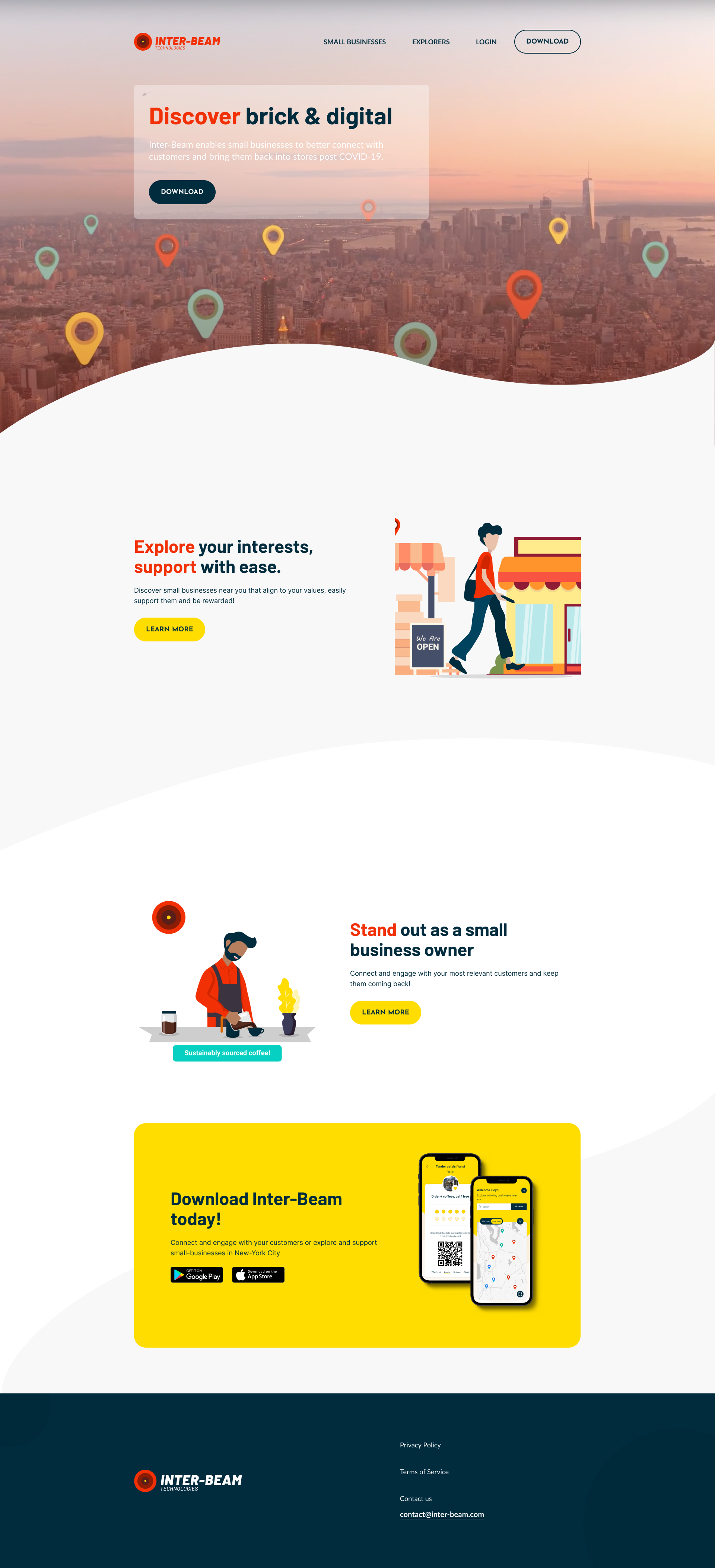 Inter-beam website by @zorbit on Dribbble