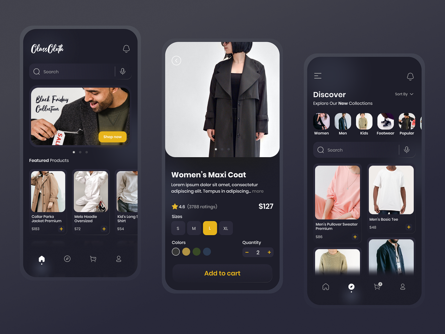 Clothing Store App UI Design by Matt on Dribbble