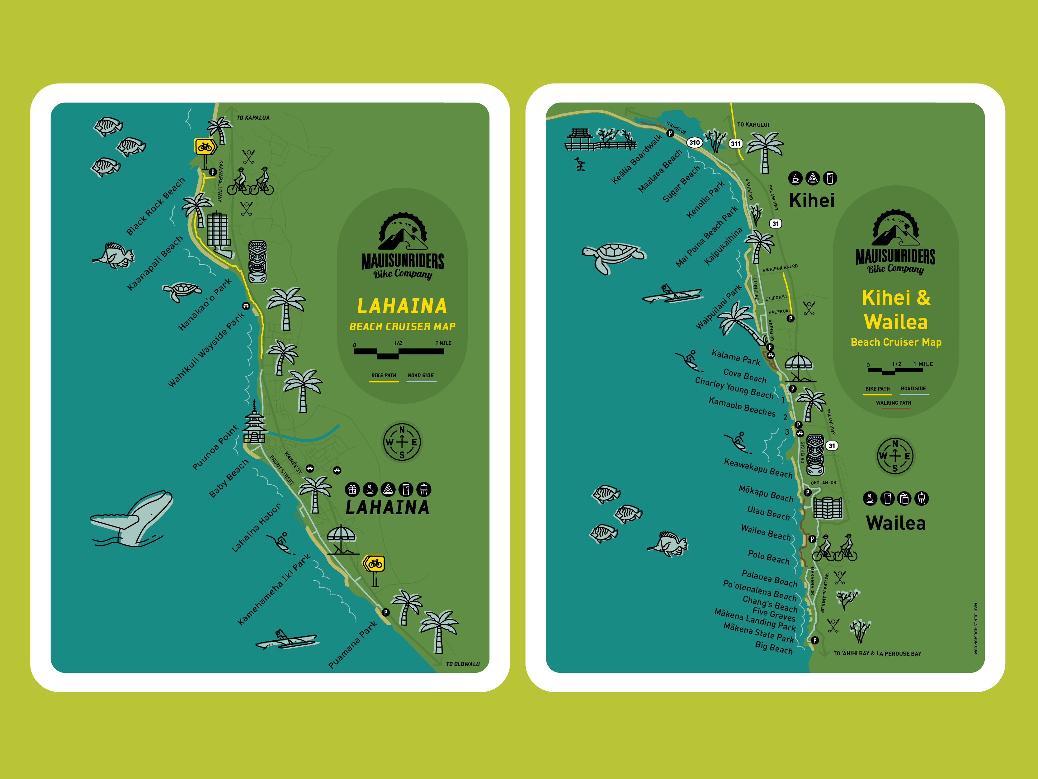 Beach Cruiser Maps by stephen beneski on Dribbble