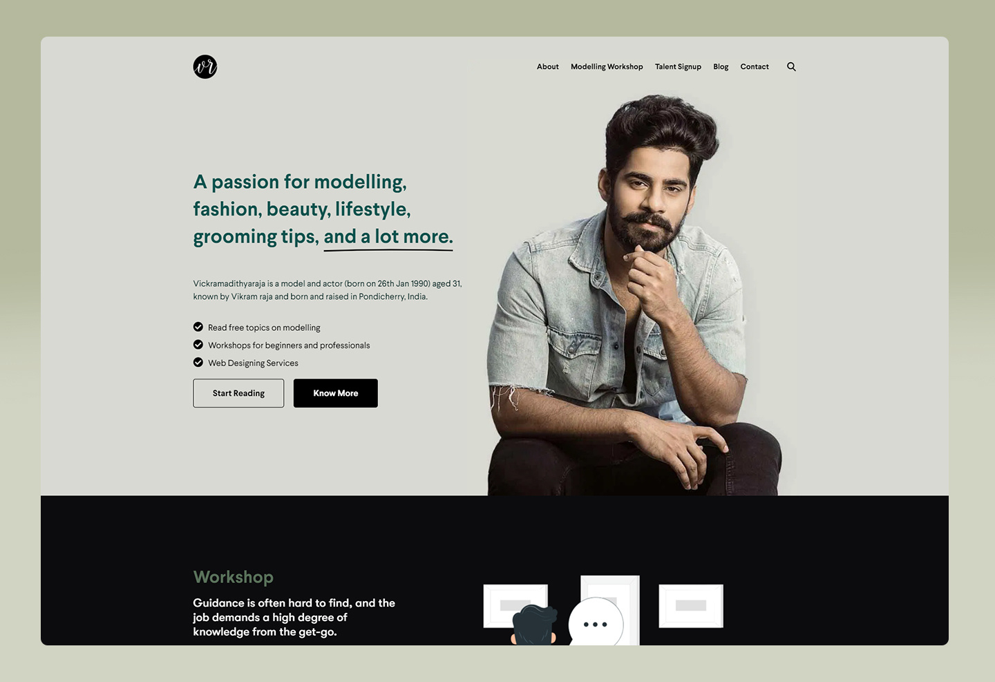 Personal Website Design by TKV Creatographics on Dribbble