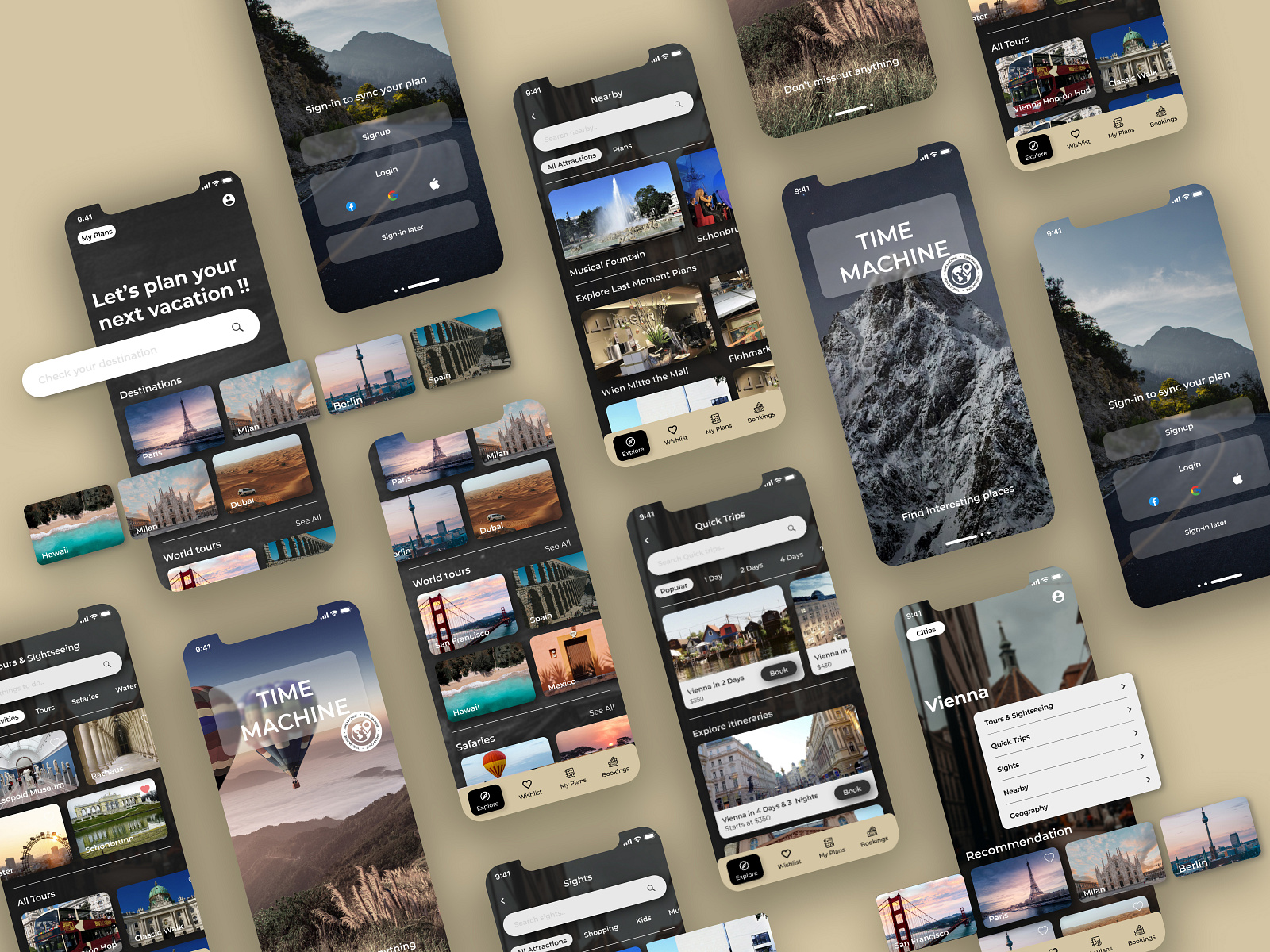 TIME MACHINE - interface by Gaurav on Dribbble