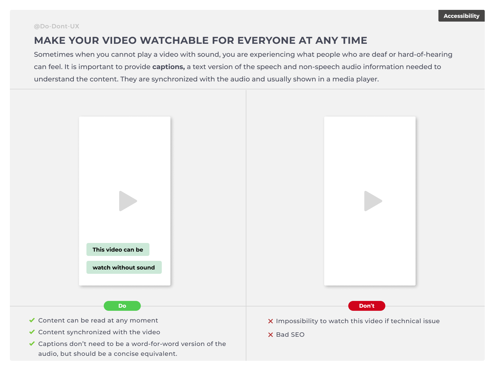 Make your video watchable for everyone at any time by Do Don't UX on ...