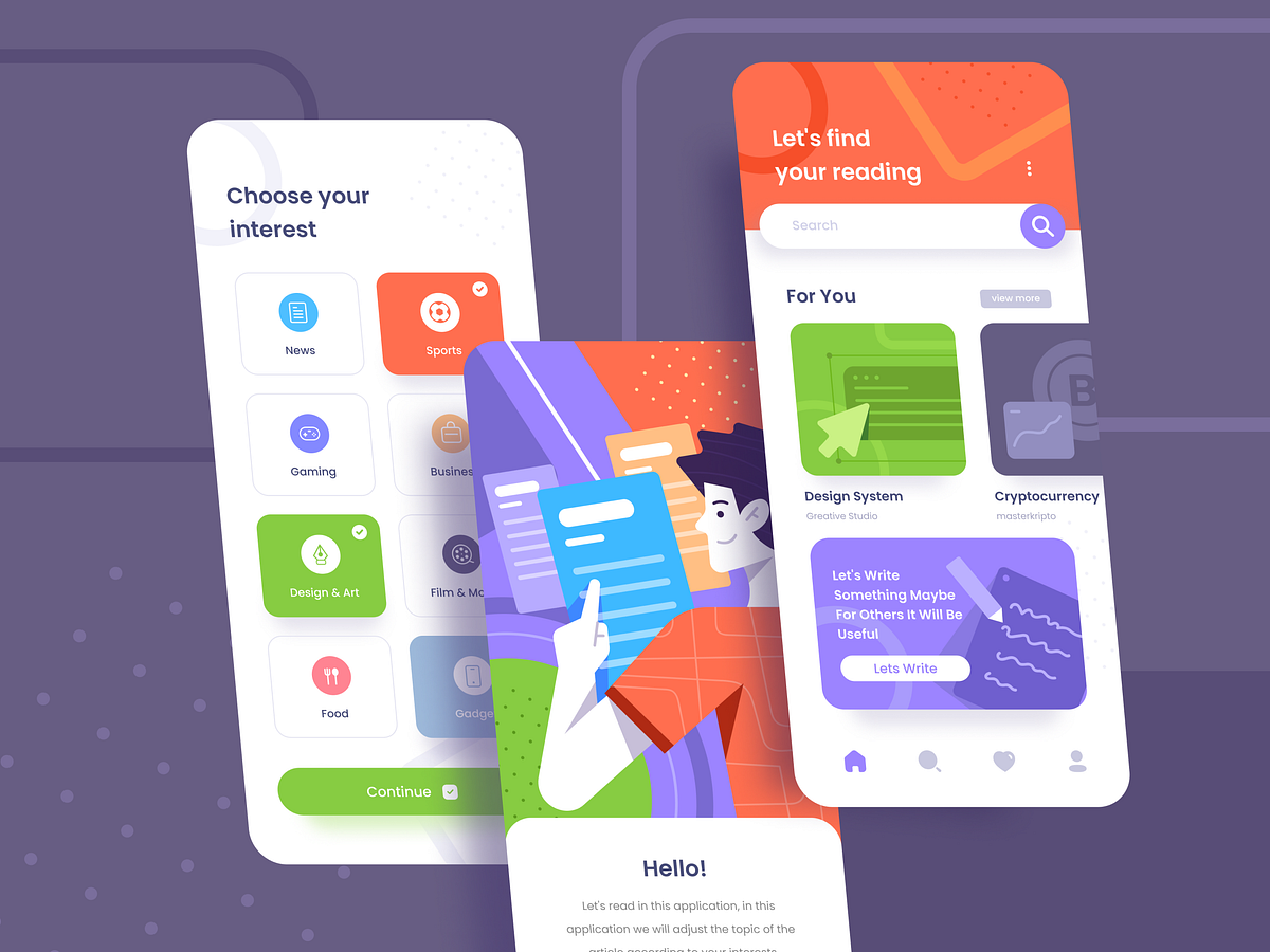 Reading App Design Concept by Greative on Dribbble