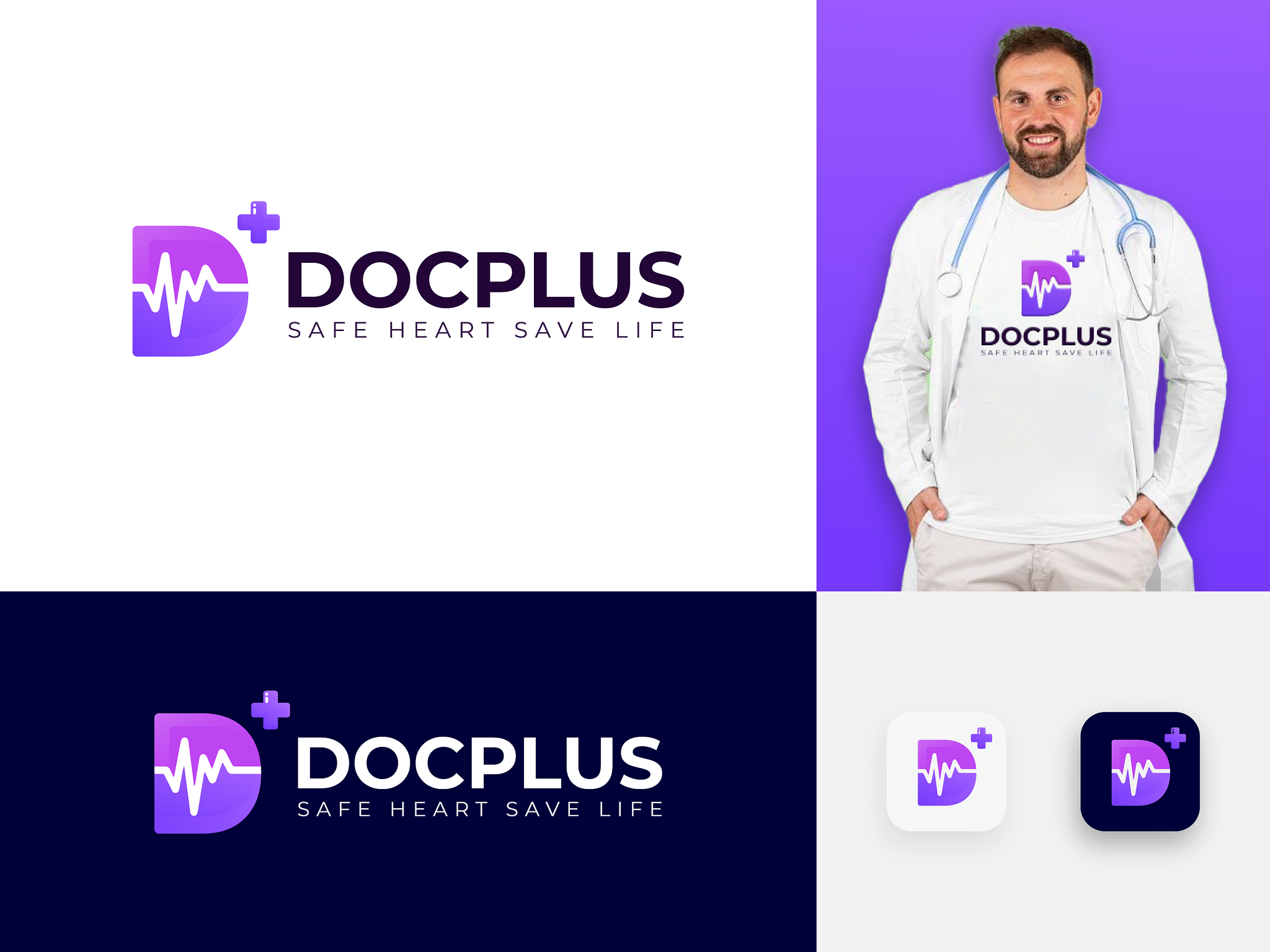 DOCPLUS Medical Logo Branding (unused) by Md Zahid Hasan | Logo Designer on Dribbble