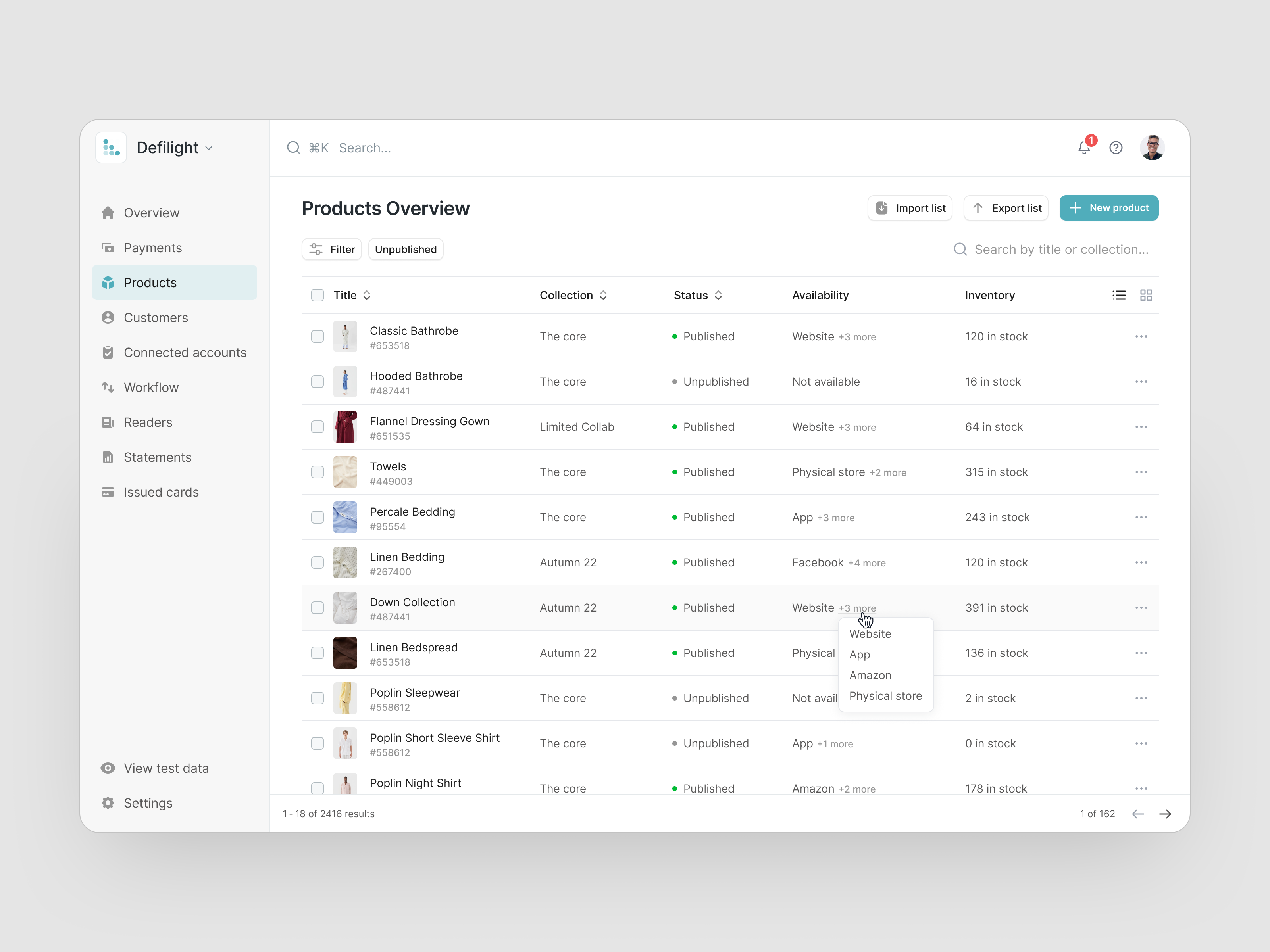 Payments & Products Overview by Daria Moroz on Dribbble