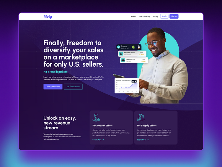 Rivly Rebranding - Webflow Website Design and Web Development by Shakil Ali on Dribbble