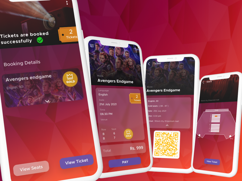 Movie Ticket Receipt UI design by Sparsh Roy on Dribbble