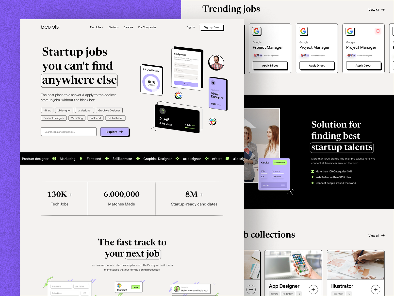 Job Seeker Website Design by Sajib Rahman for UIHUT - UI UX Design ...