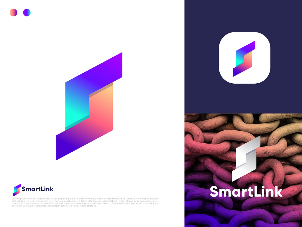 Smartlink modern logo by Arina Huq। Logo Designer on Dribbble