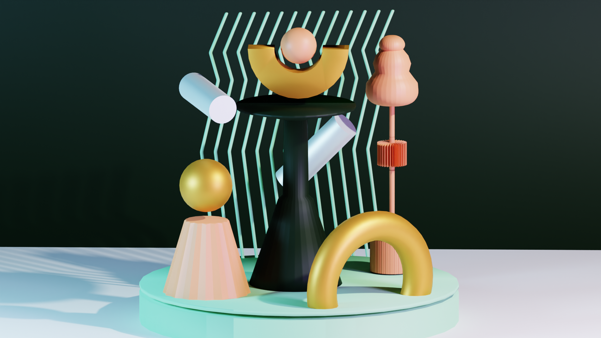 Balancing Shapes 3D Illustration by Equal Jungle on Dribbble