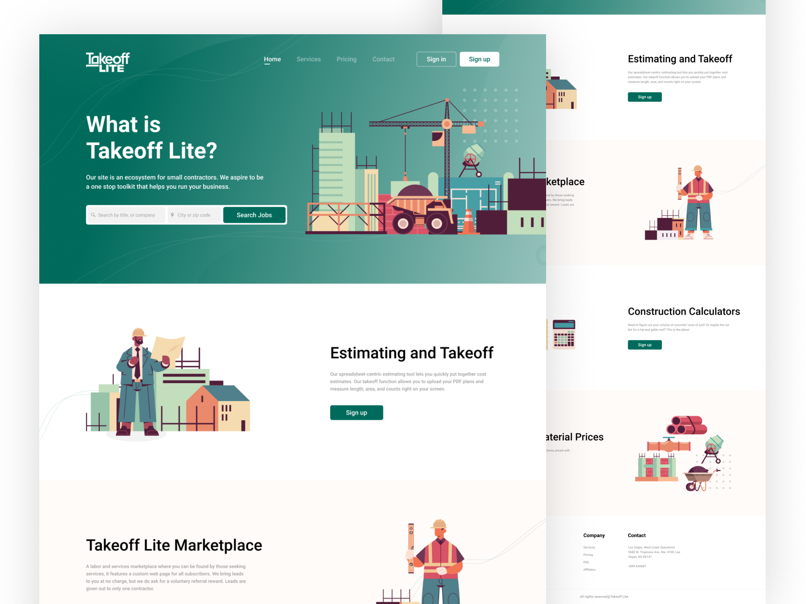 Construction website design by Product Designer | UI UX Designer on ...